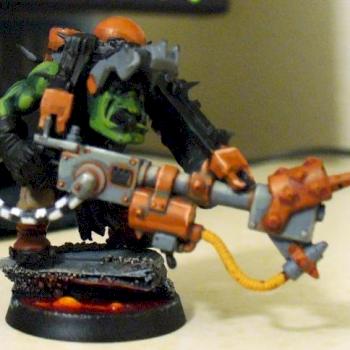 CoolMiniOrNot - WIP Catachan Ork-Hunter Pic 2 by Old Zogwort