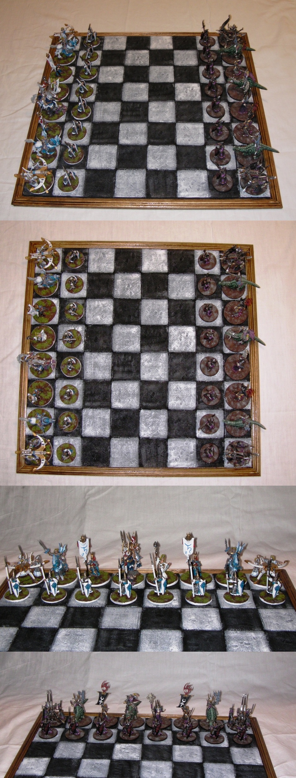 CoolMiniOrNot - Warhammer Chess Table Hight Elves VS Dark Elves by peloso