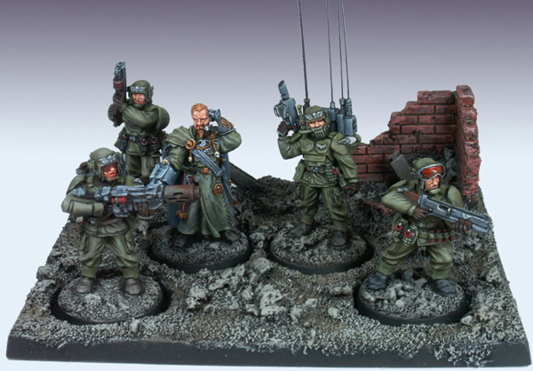 CoolMiniOrNot - Forgeworld Imperial Guard Cadian Veteran Command Squad ...