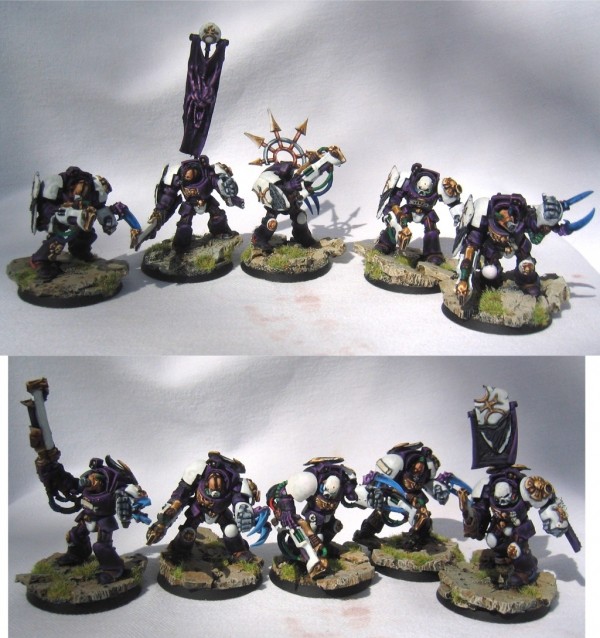 CoolMiniOrNot - Slaanesh chosen terminator units by Dazkhull