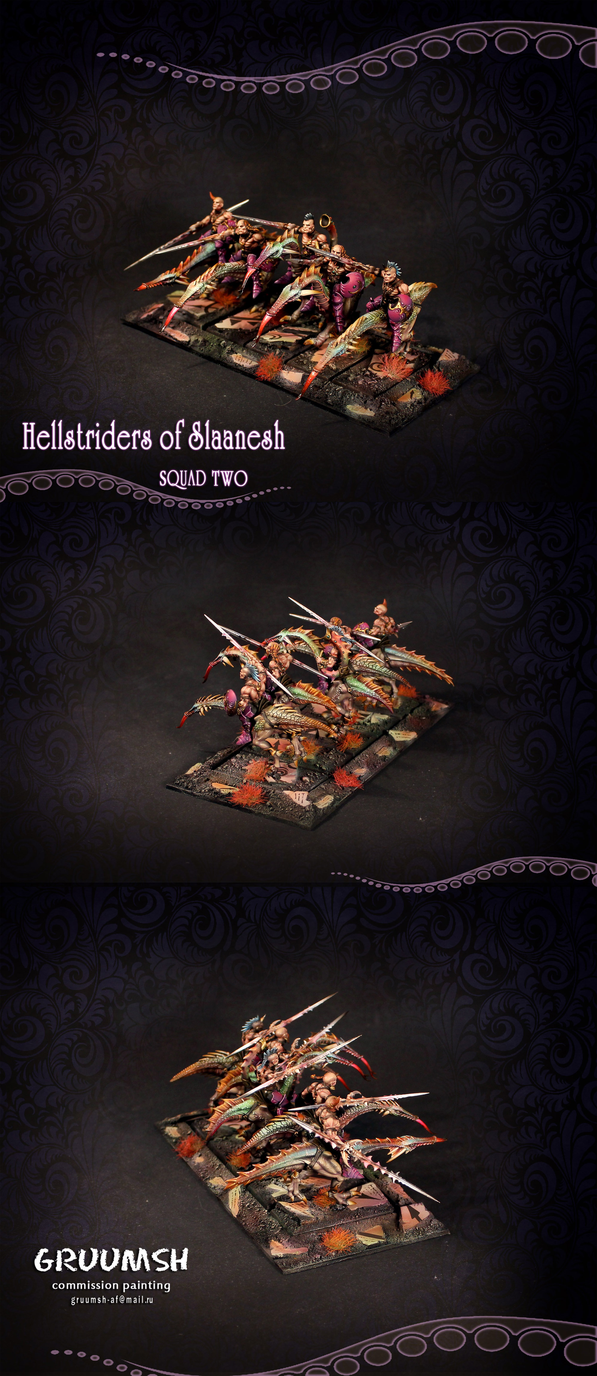 CoolMiniOrNot - Hellstriders of Slaanesh (unit two) by Gruumsh