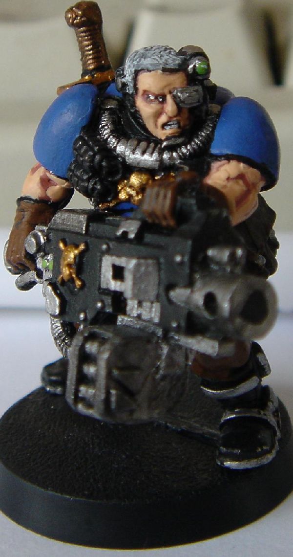 CoolMiniOrNot - space marine scout with heavy bolter by InquistitorGraham