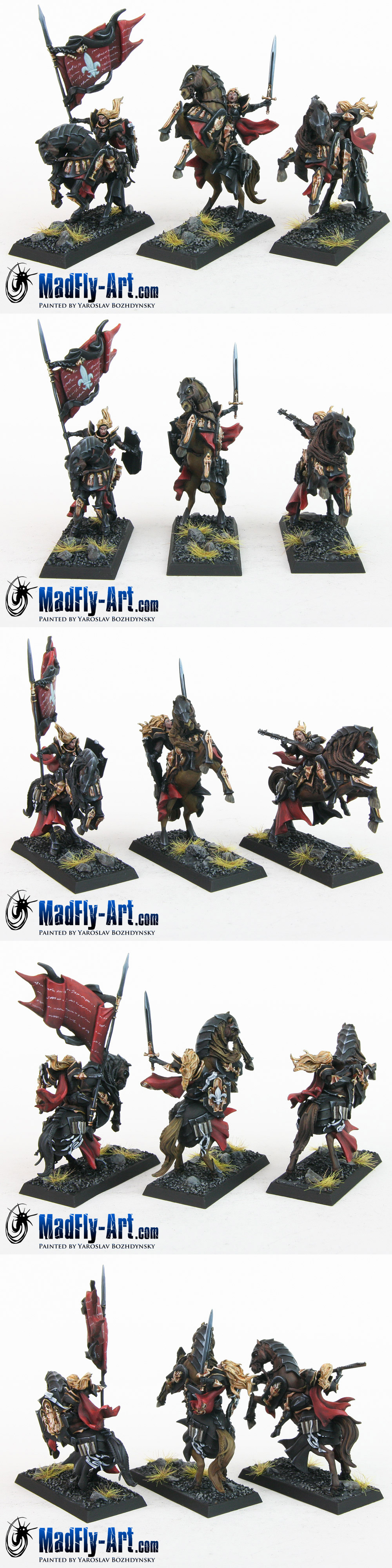 CoolMiniOrNot - Mounted Knights Command Group by MadFlyArtStudio