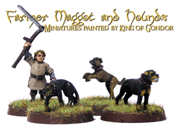 CoolMiniOrNot - Farmer Maggot and Dogs by King of Gondor