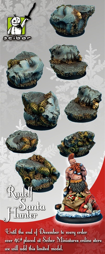 CoolMiniOrNot - 40mm Ancient Ruins bases 25mm from Scibor Monstrous ...
