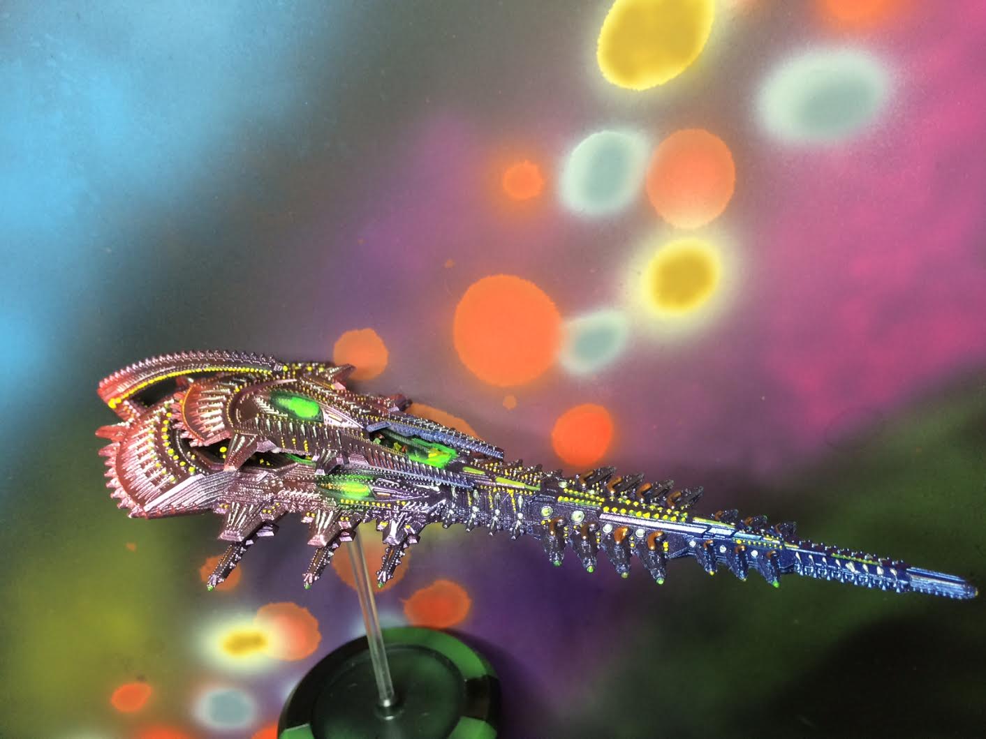 CoolMiniOrNot - Shaltari Battleship for Dropfleet Commander by bazzalisk
