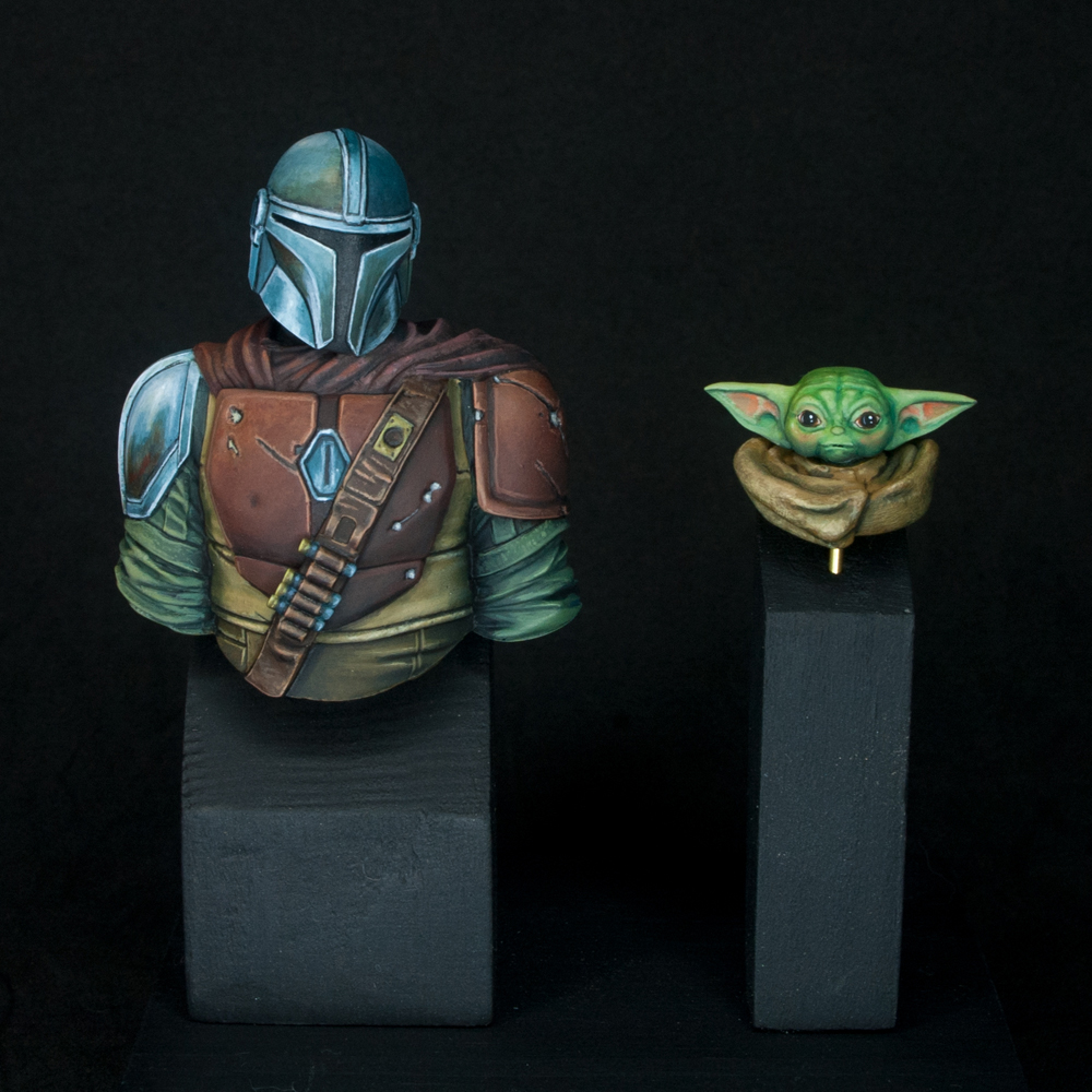 CoolMiniOrNot - The mandalorian and Grogu by Sutek