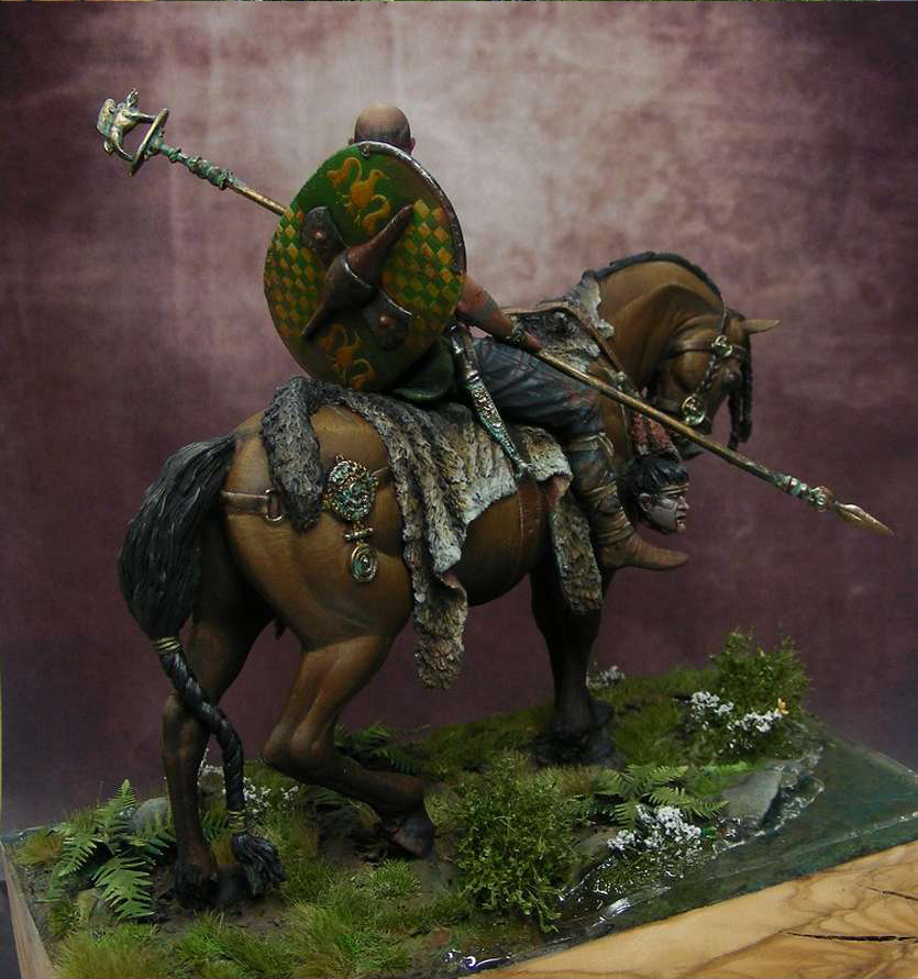 CoolMiniOrNot - Celtic warrior on horse by Shejtan