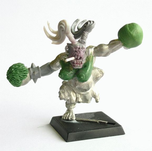 CoolMiniOrNot - Orc Cheerleader for Blood Bowl (work in progress) by ...