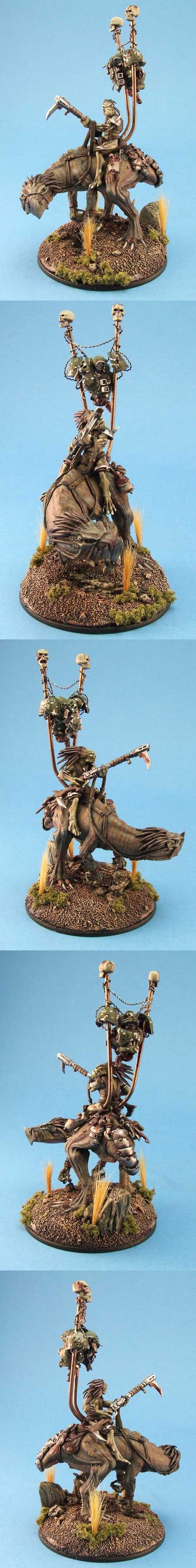 CoolMiniOrNot - Kroot Knarloc Rider by demonherald