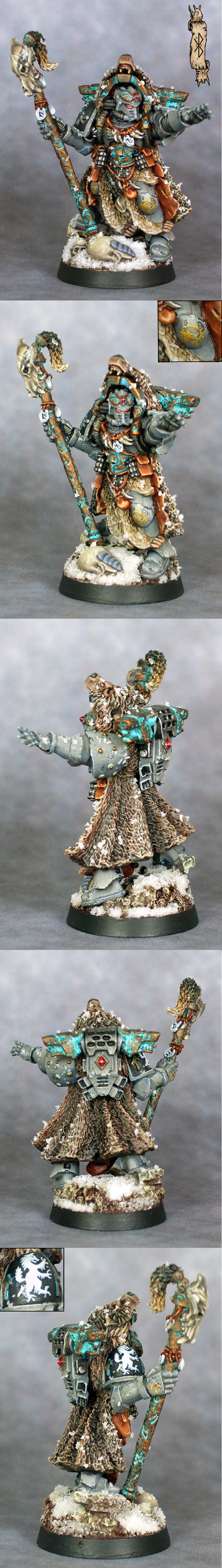 CoolMiniOrNot - Space Wolf Rune Priest by Beamo