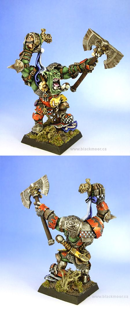 CoolMiniOrNot - Grimgor Ironhide Black Orc Warlord by SaxonAngel