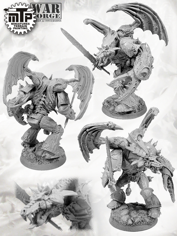 CoolMiniOrNot - Conversion - Chaos Daemon Prince (Warhammer 40000) by ...